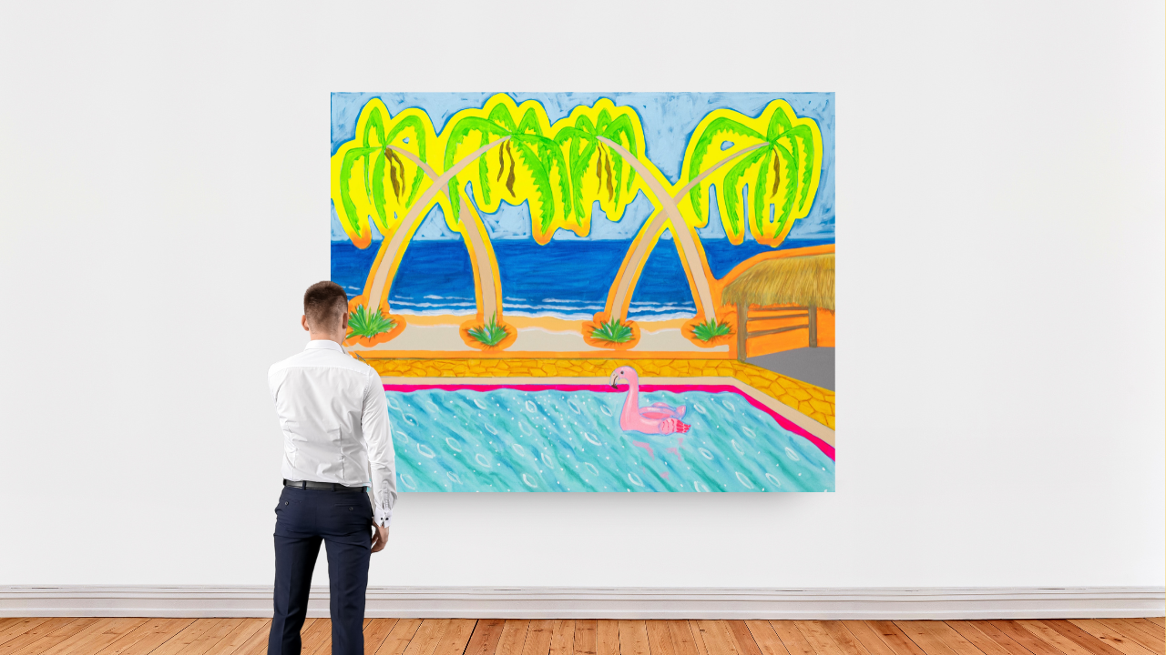 Duncan Robert McCormick, Floating Flamingo, 2023